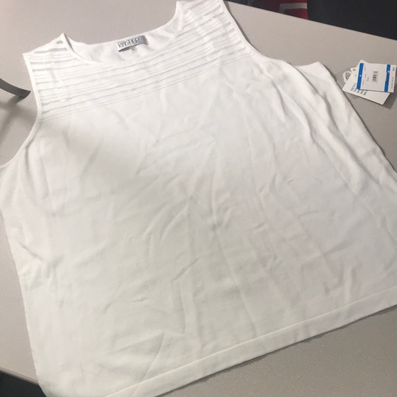 Kasper | Tops | Kasper White Tank Top Shell X 2x New | Poshmark